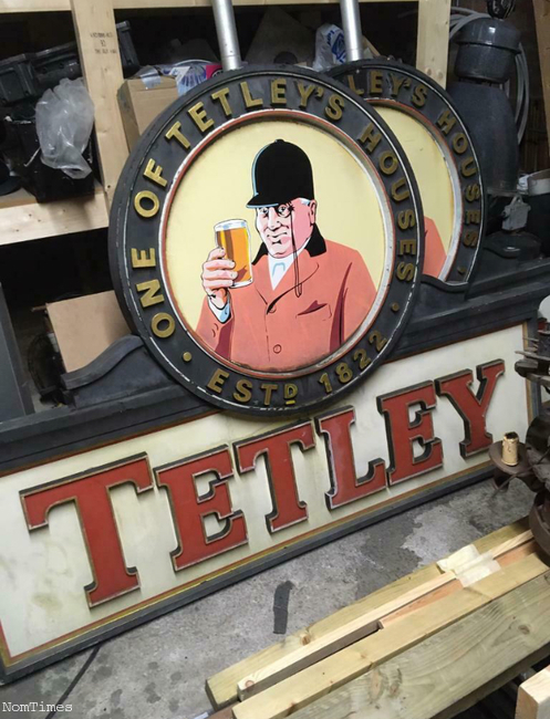 Tetley pub Sign 7ft x 5ft (Kensington, London) | NomTimes UK