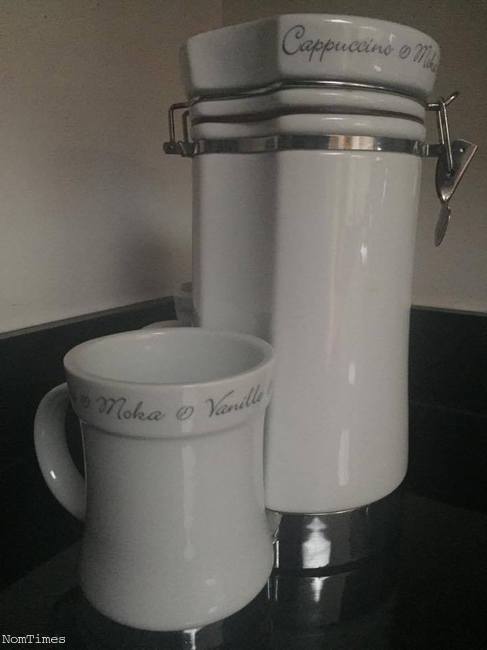 Extremely Large Airtight Coffee JAR & 2 Mugs ON Silver Stand (Watford ...