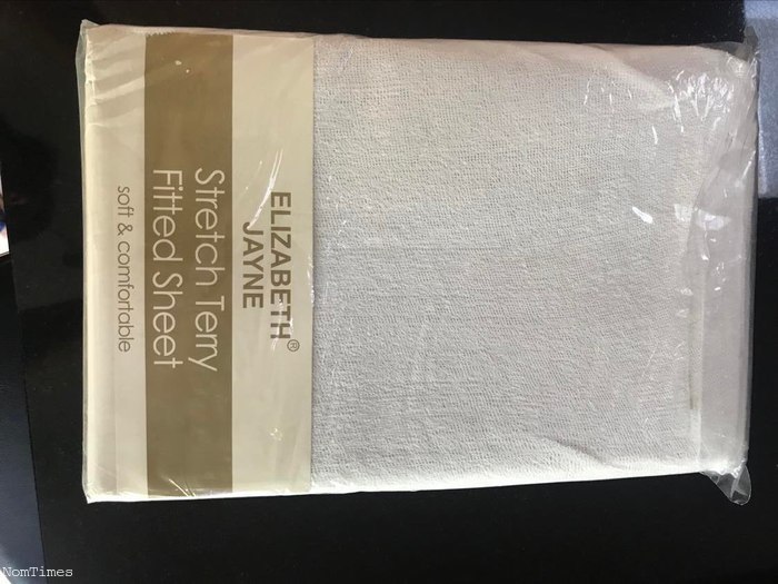 New Elizabeth Jayne Stretch Terry Fitted Sheet Single - Off White ...