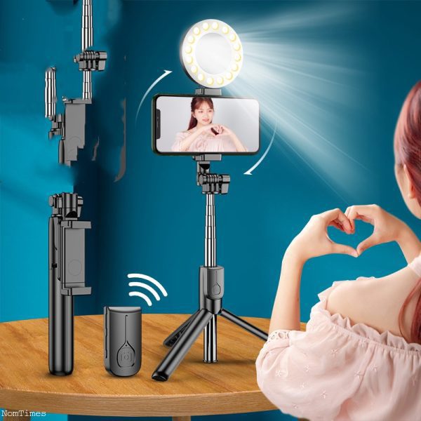 Color: Flagship Black Mobile Phone Live Broadcasting Stand With Self ...
